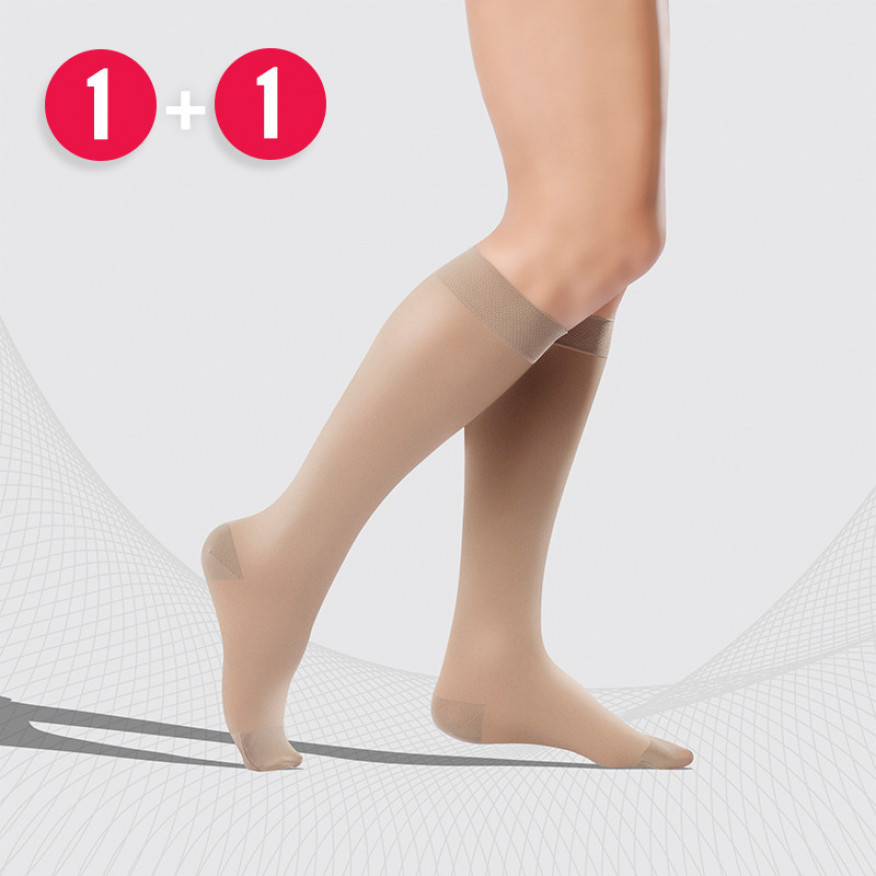 Bas pour genoux à compression médicale, Unisex. lot de 2 pièces ...