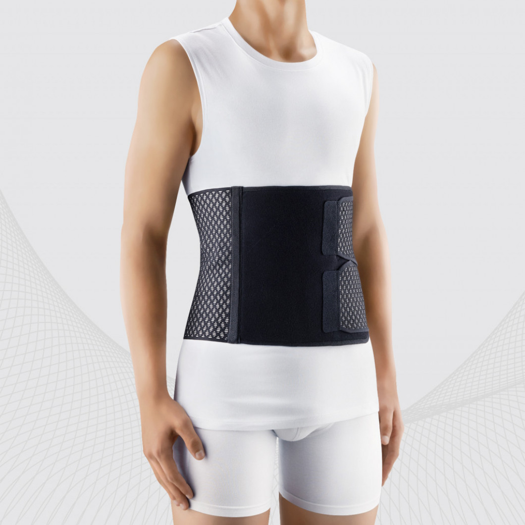 Medical elastic postoperative abdominal belt with rigid back inserts ...