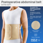 Medical elastic belt post-operative, with foam detail on the front of ...