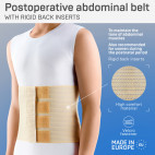 Medical elastic belt, post-operative, with increased comfort level ...