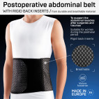 Medical post-operative belt, made of breathable, resistant material ...