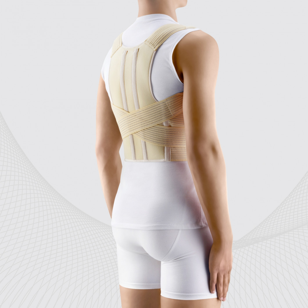 Medical elastic upper back brace with metal inserts. Comfort - Tonus Elast