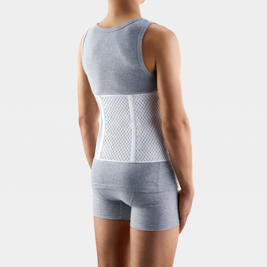 Medical post-operative belt, made of breathable, resistant material ...